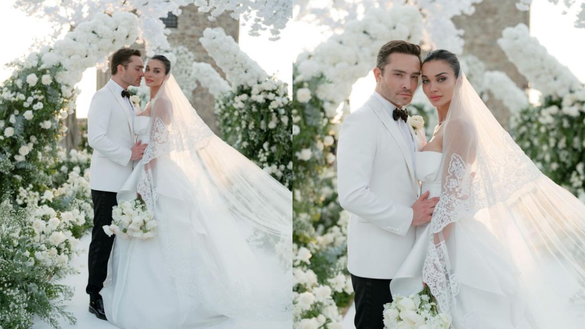First PHOTOS From Amy Jackson And Ed Westwick's Dreamy Wedding Out Now, Couple Exchange Vows In ...